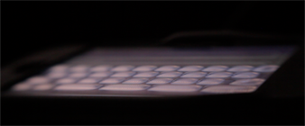 Tactus raised keys on flat screen